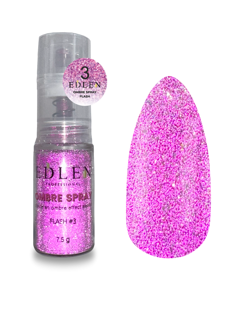 ᐉ EDLEN Ombre Spray Flash №3, 7.5g, світловідбиваюча пудра для дизайну ...
