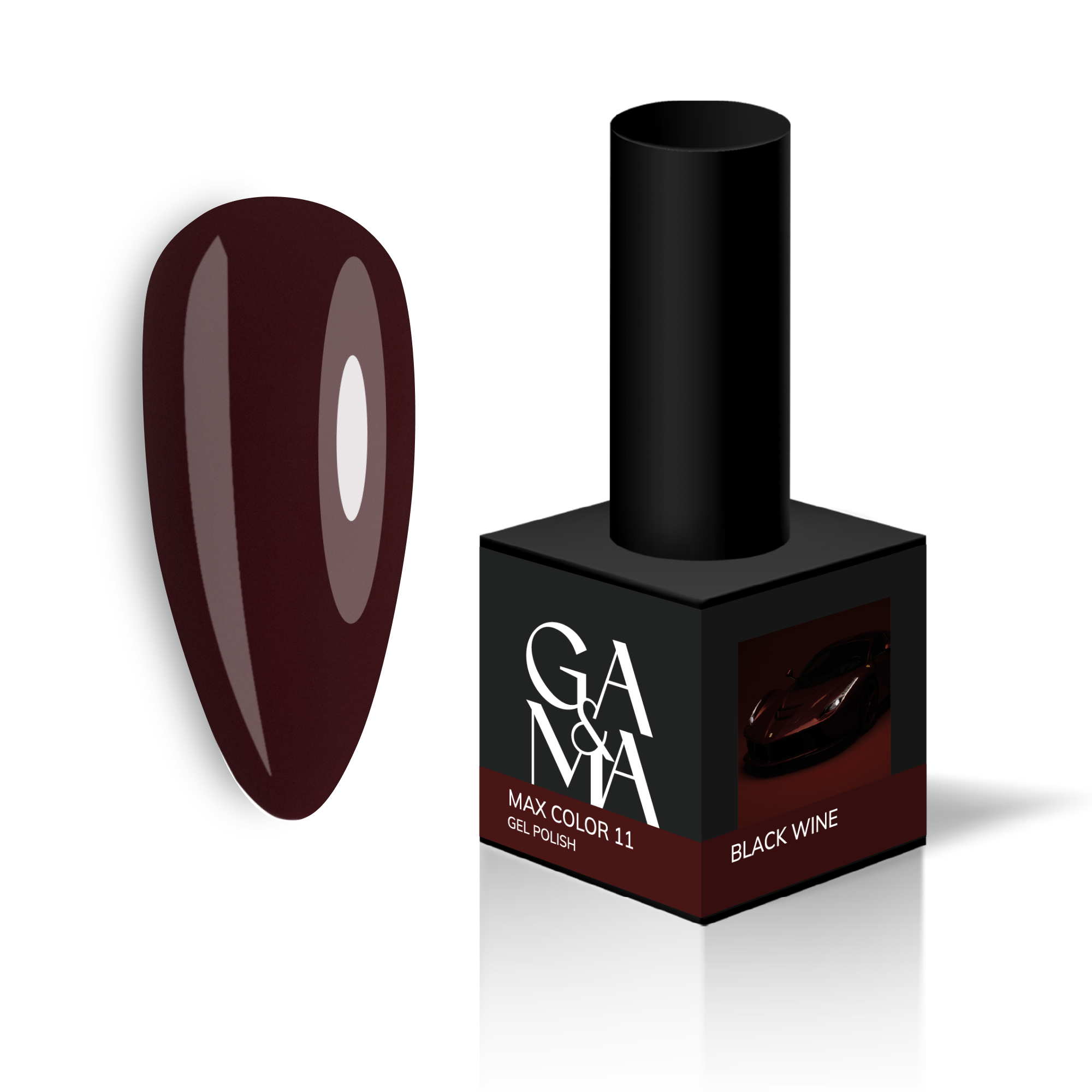ᐉ GA&MA. Gel polish, Max Color #011 Black Wine, 10 ml, гель-лак ...