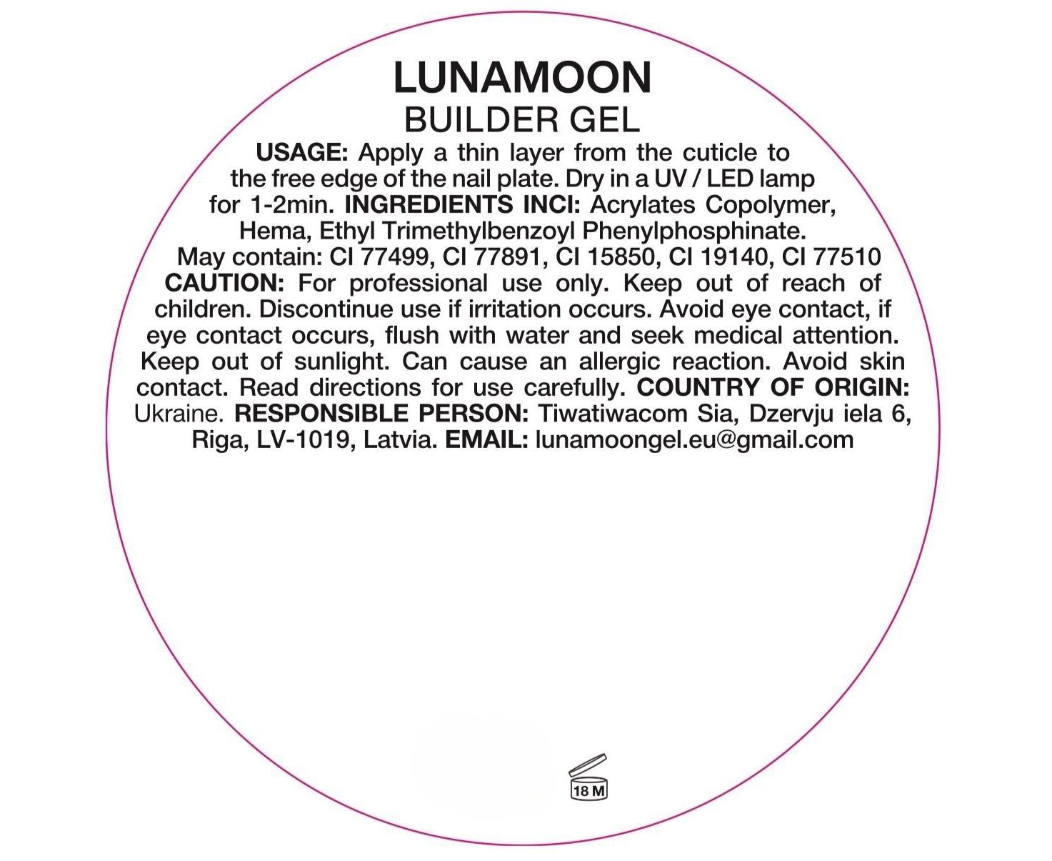 ᐉ LUNAmoon. Premium Builder Gel #03 Pale pink, 30 ml, гель моделюючий ...
